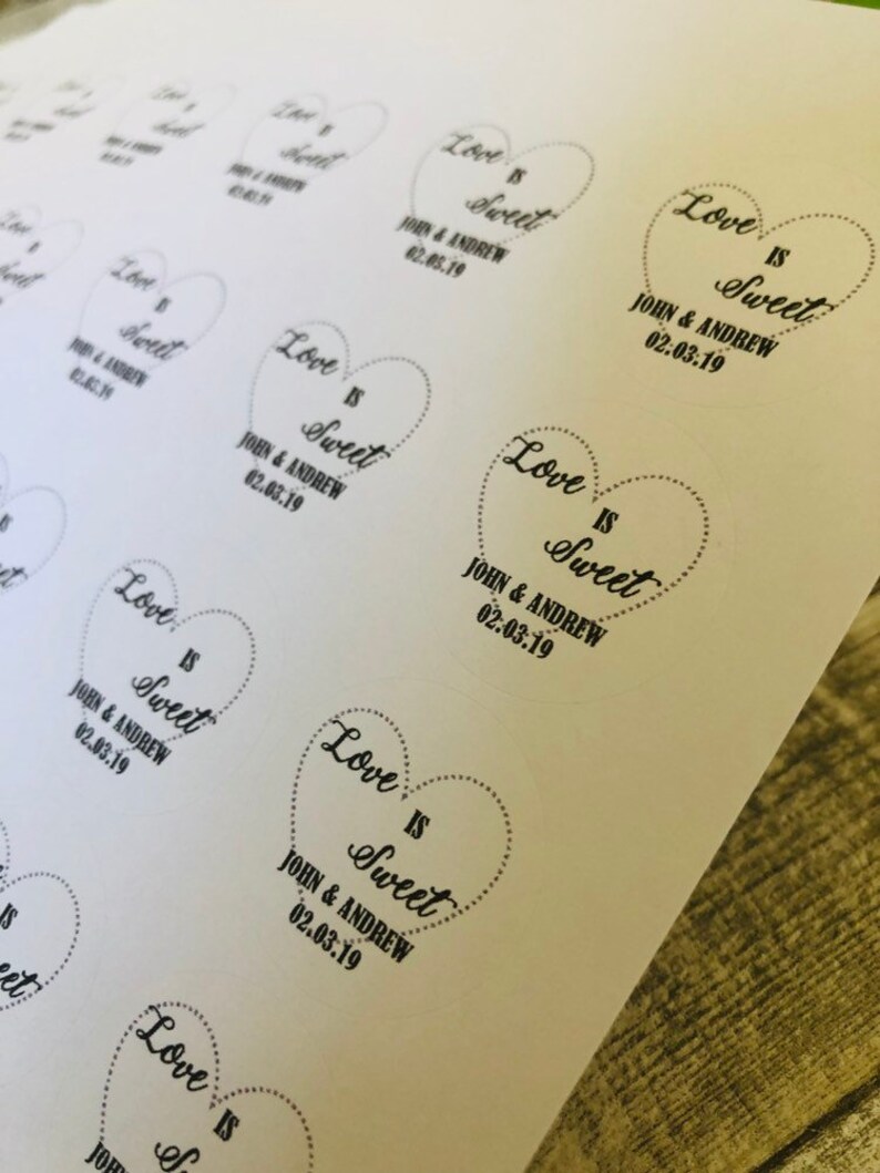 Personalised Wedding Stickers Perfect for Wedding Favours and - Etsy UK