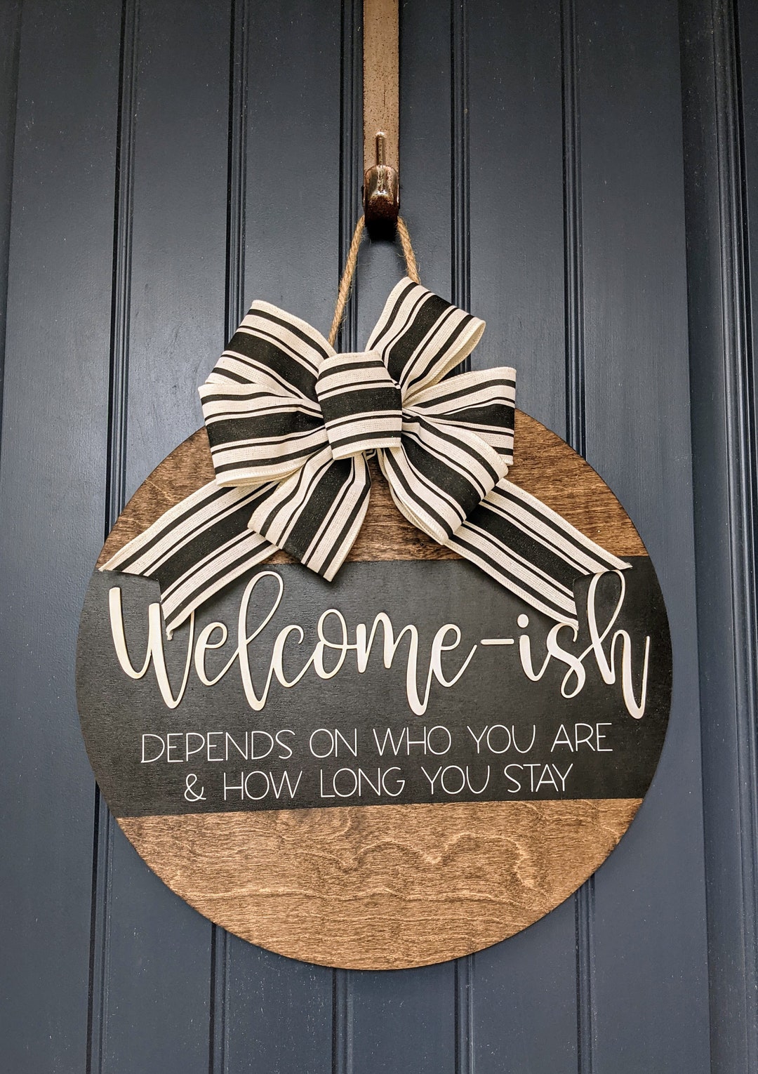 Welcome-ish Front Door Sign Porch Sign Front Door Sign Front Door Decor ...