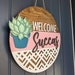 Welcome Succas Sign, Welcome Sign, Boho Door Decor, Succulent Porch ...