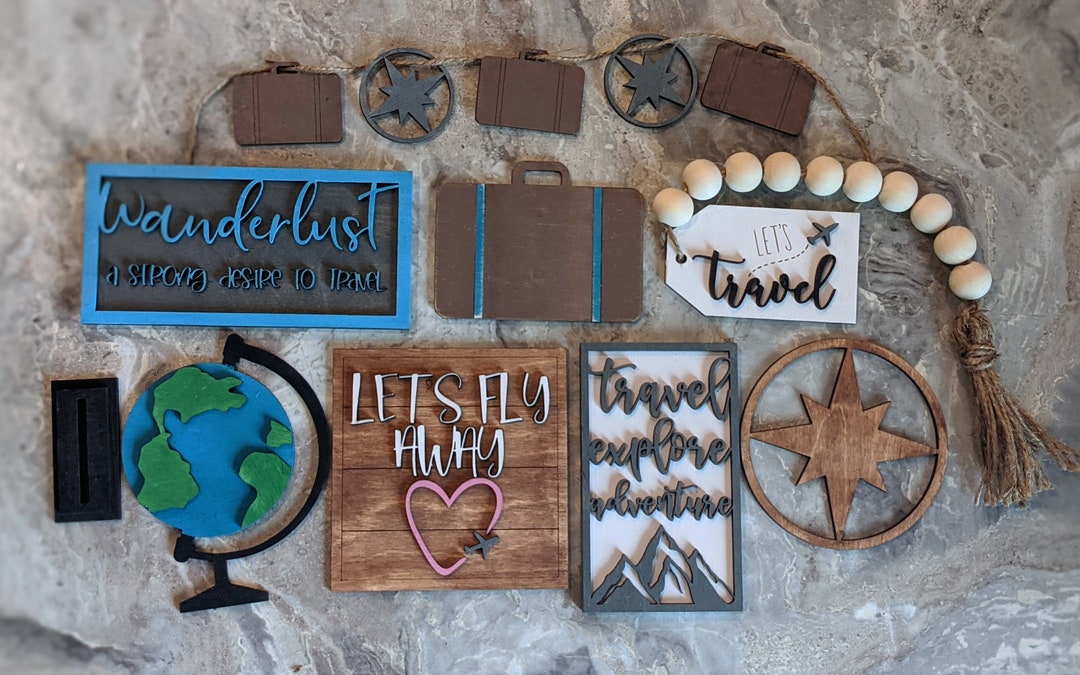 Travel Tiered Tray SVG | DIGITAL FILE | Tier Tray Decor | Let's Fly ...