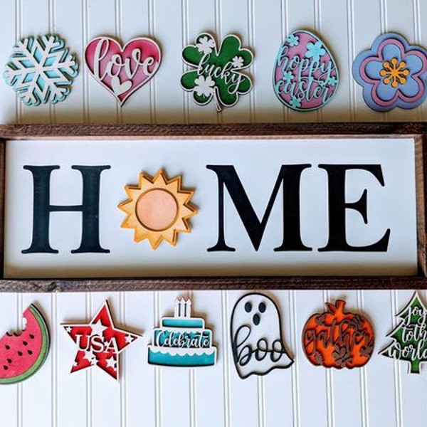 Interchangeable Home Sign - Etsy