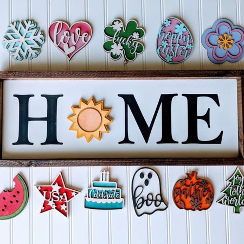 Interchangeable Home Sign - Etsy
