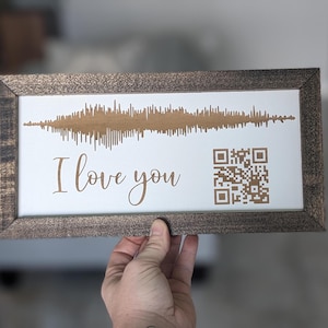 Custom Soundwave Art With QR Code, Personalized Sound Wave Art Wood ...