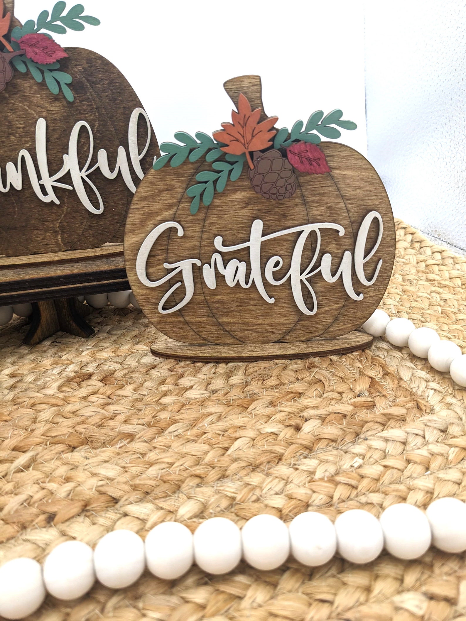 Thankful Grateful Blessed Pumpkins, Farmhouse Fall Decor - Etsy