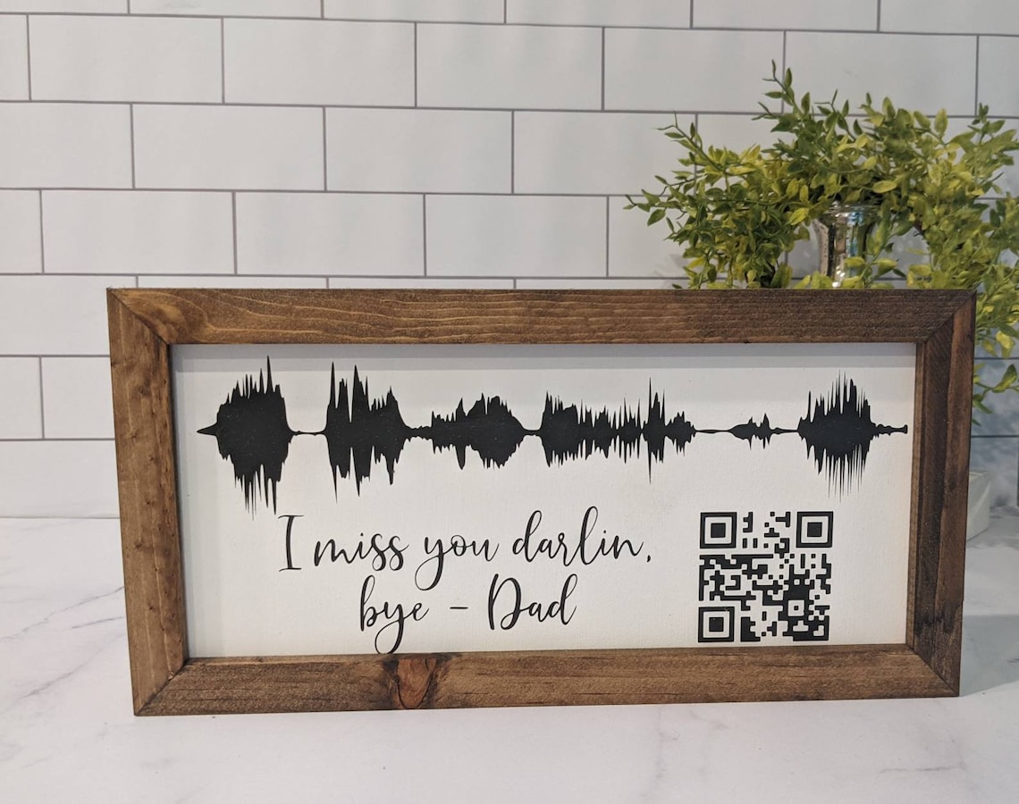 Memorial Voice Message Sign, Scan to Hear Their Voice, QR Code ...
