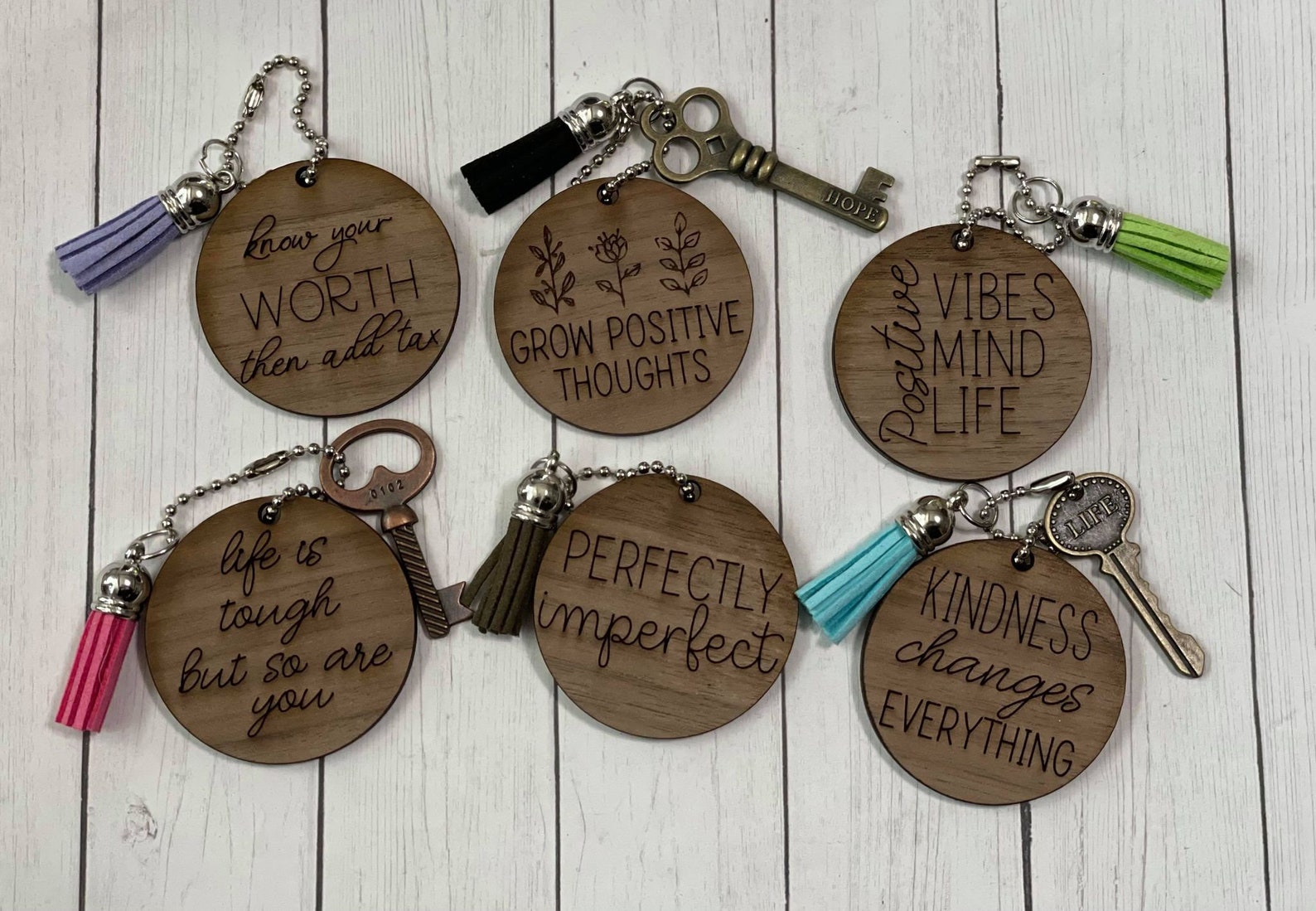 Positivity Keychain SVG | Etsy