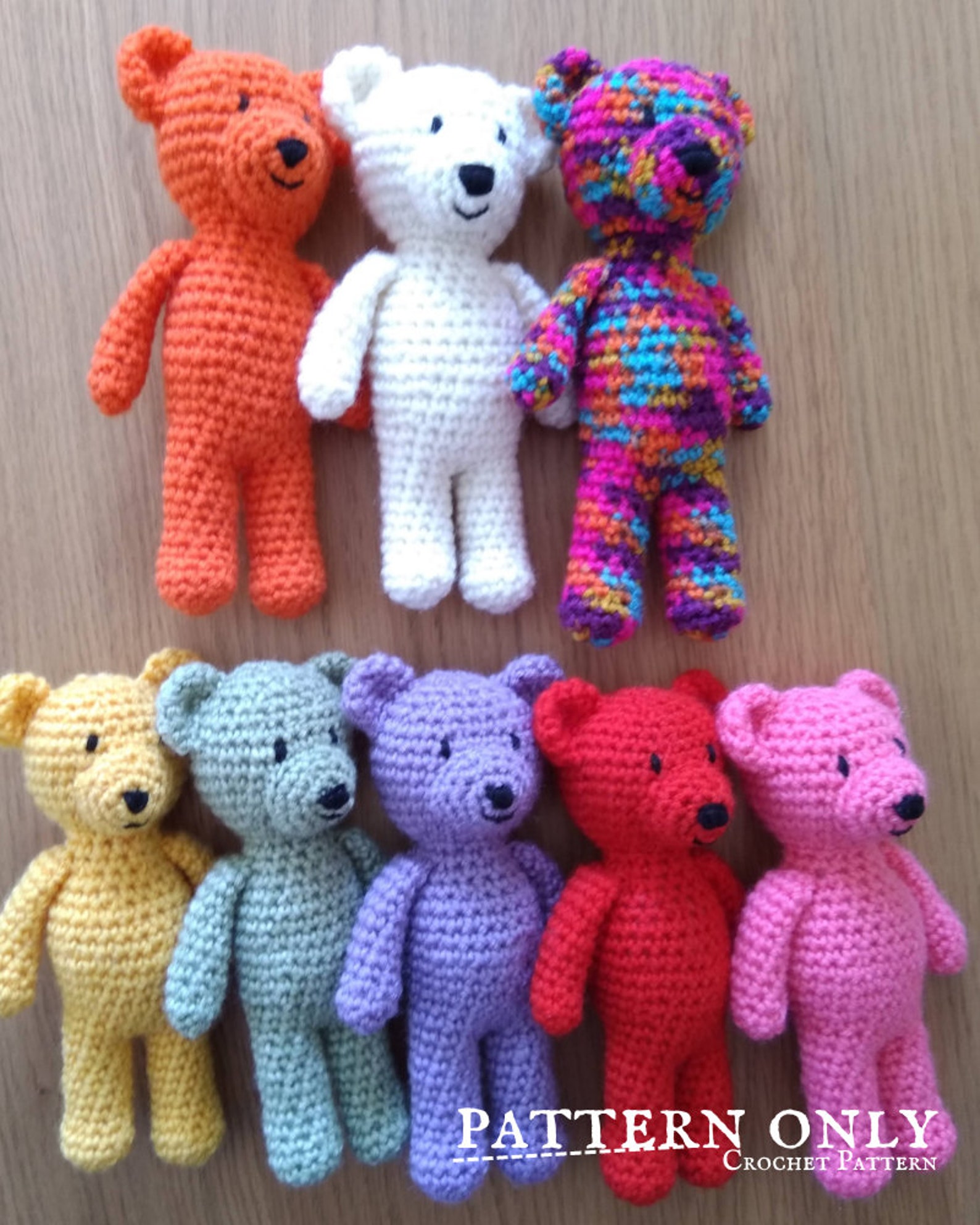 Small Crochet Bear Pattern - Etsy