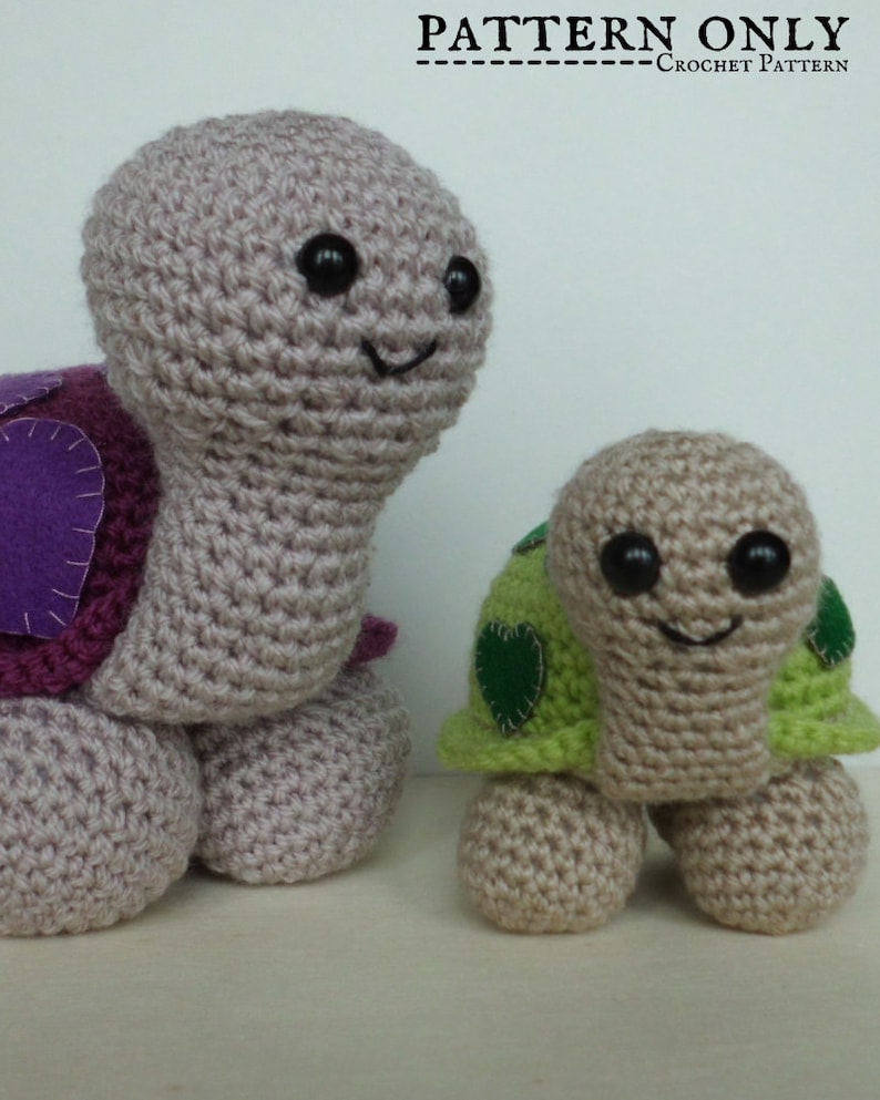 Tortoise Crochet Patterns, 2 in 1 - Etsy
