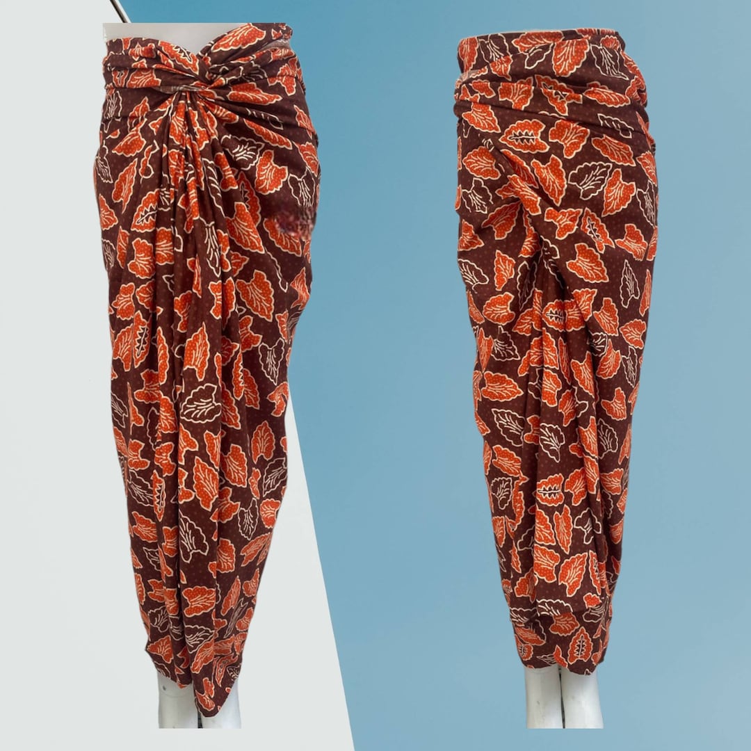 Hand-dyed Rok Lilit Batik Skirt, Batik Rok Instant Wrap Skirt ...