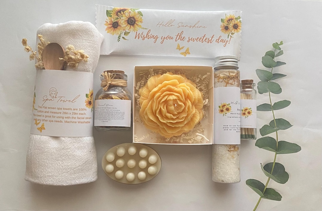 Hello Sunshine Gift Day Box, Friendship Gift for Her, Care Package ...
