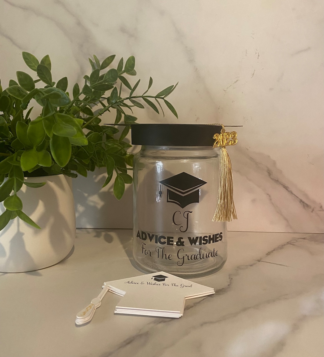 Personalized Words of Wisdom Graduation Jar 2025 Graduation Jar | Words ...