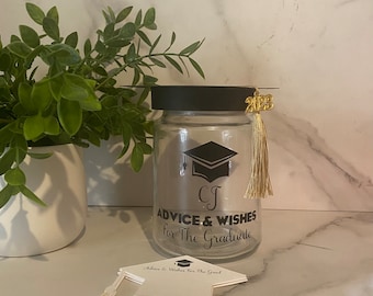 Graduation Wishes & Memories Personalized Jar, Gifts for Grads ...