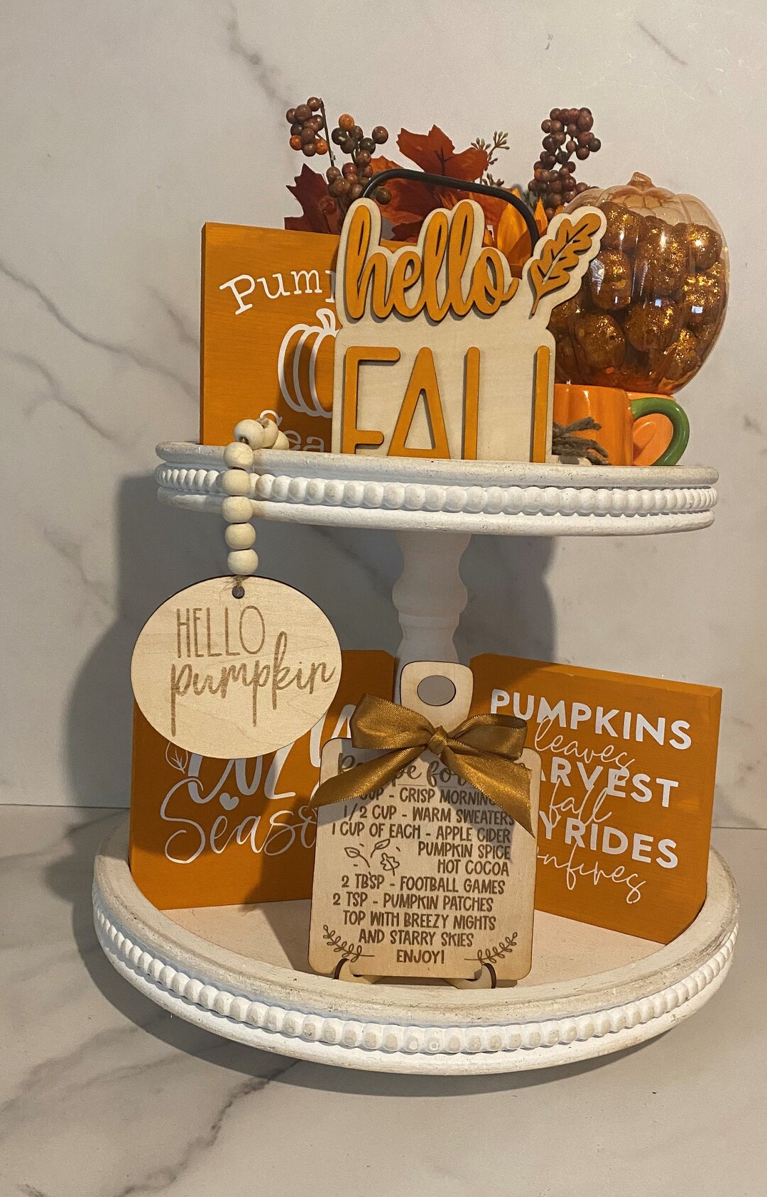 BUNDLE // Classic Fall Tier Tray Decor Bundle // Autumn Tier Tray Decor ...