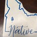 Idaho Native Car Decal - Etsy
