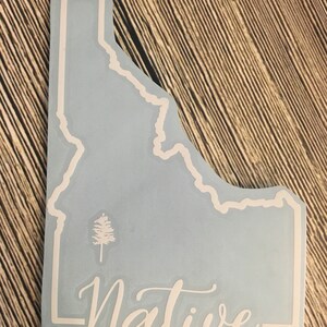 Idaho Native Car Decal - Etsy