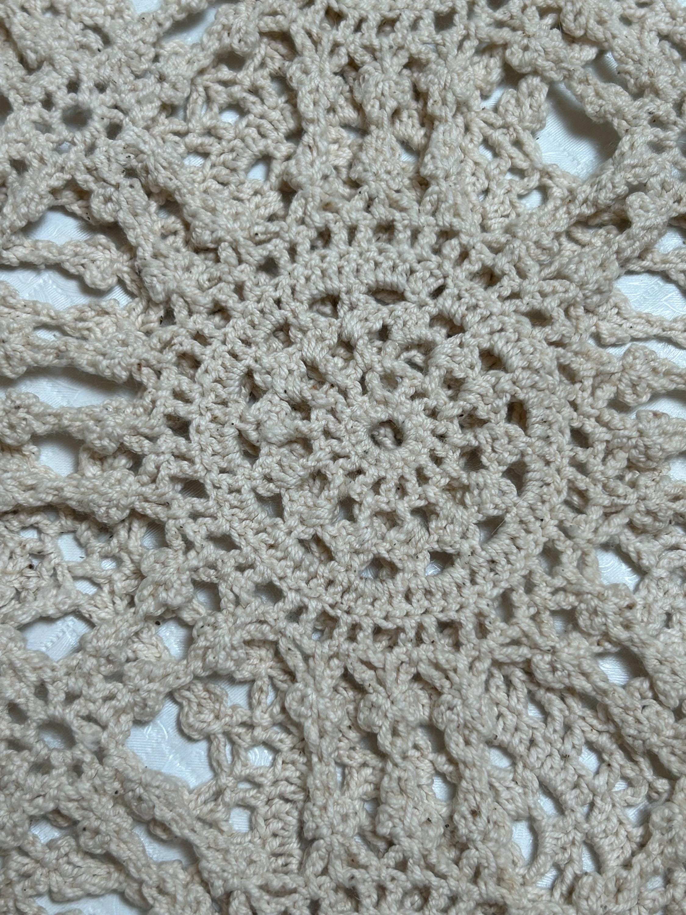 Vintage Crochet Wheel Pattern Large Lace Tablecloth beesme - Etsy