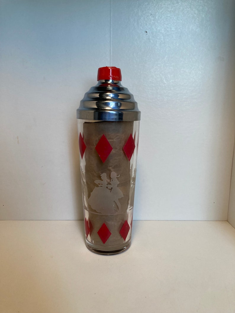 Vintage Mid Century Modern Cocktail Shaker With Diamonds and - Etsy