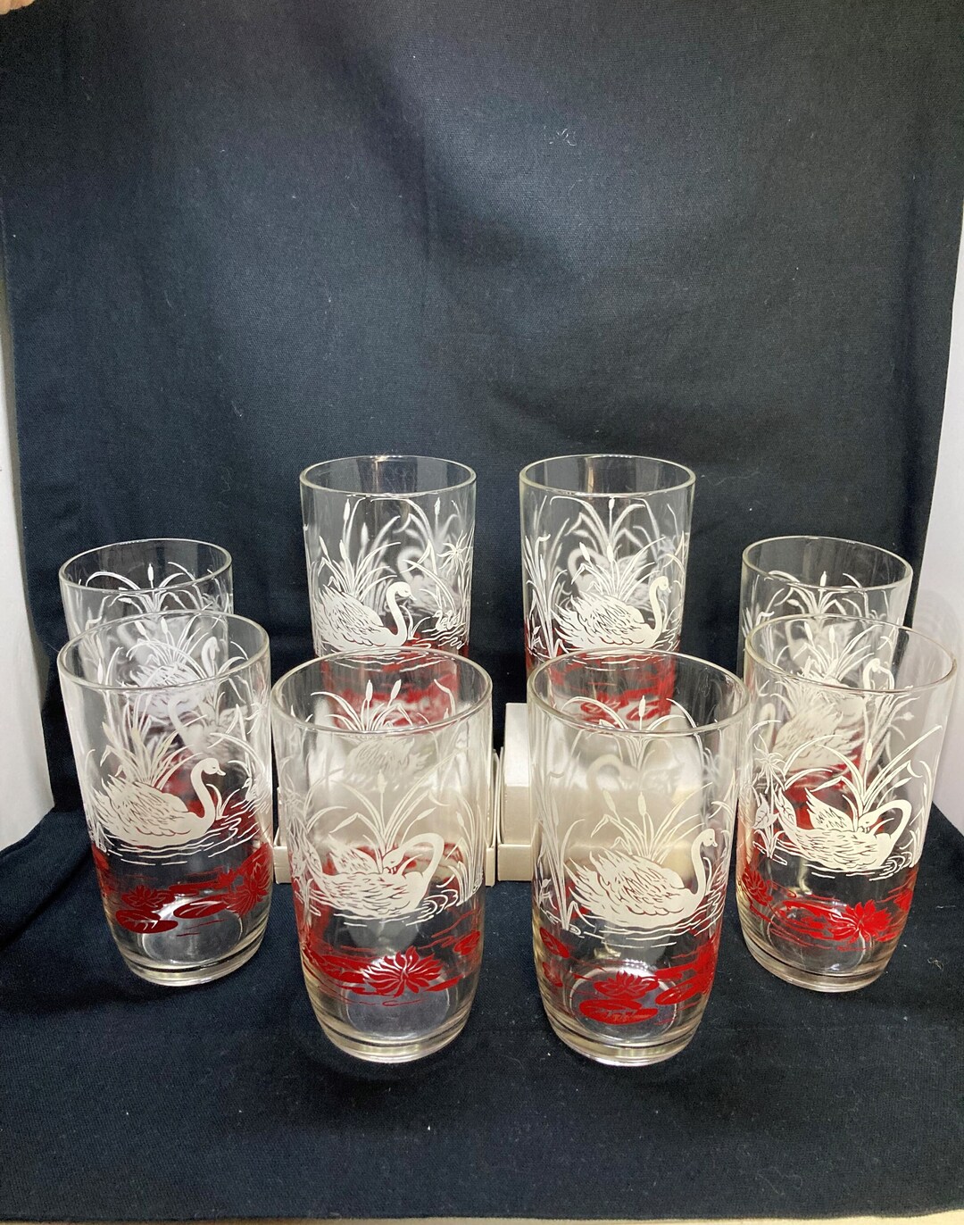 60s Jeannette Swanky Swag Swan and Lilly Pad Glasses - Etsy