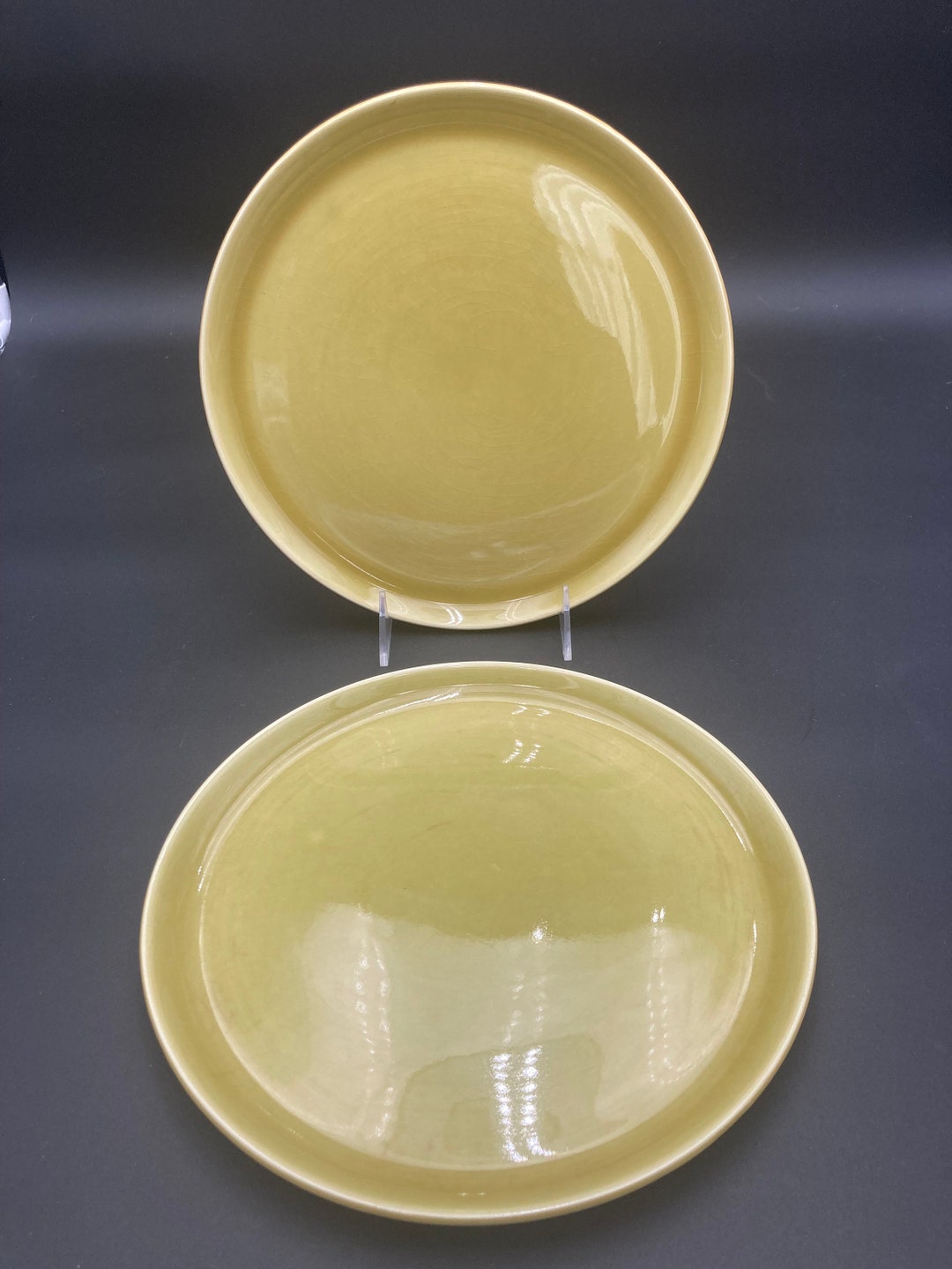 Russell Wright American Modern Chartreuse Dinner Plates by Steubenville ...