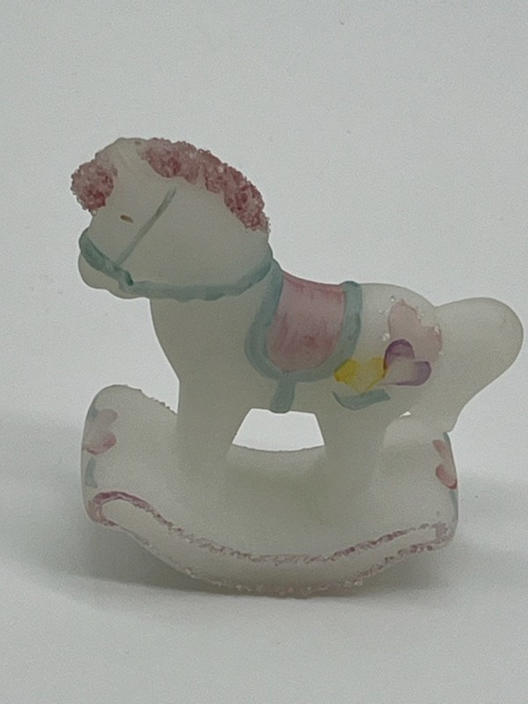 Vintage Fenton Rocking Horse Ice Painted, Hand Painted and Signed, J ...