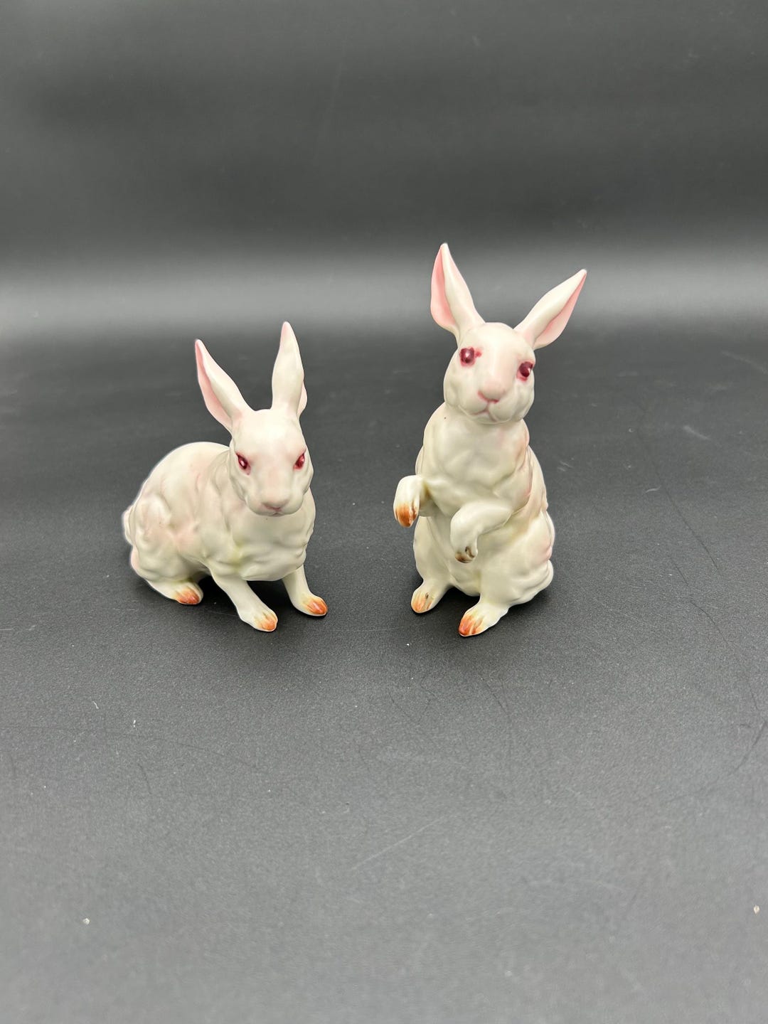Pair of Lefton Rabbit Figurines beesme - Etsy
