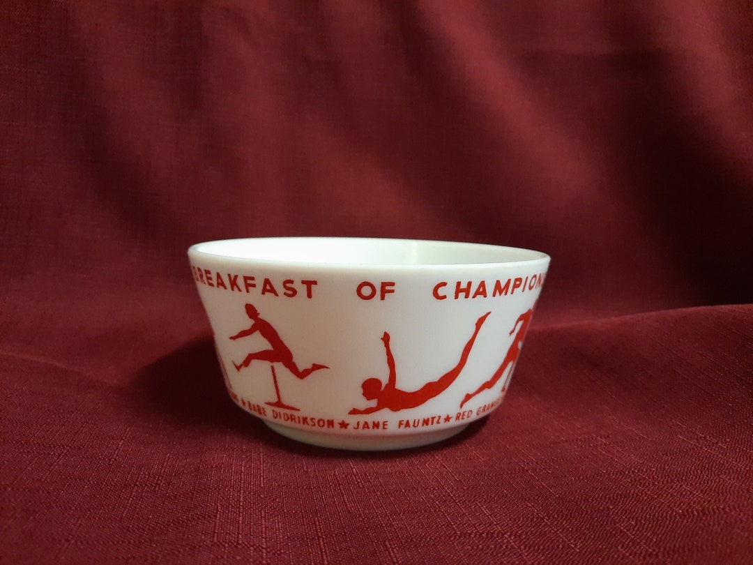 Wheaties Breakfast of Champions Cereal Bowl From 1937 - Ember/104 - Etsy