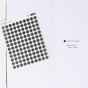 5mm Transparent Dot Stickers: Dark Grey (DS-003) - 1 Sticker Sheet ...