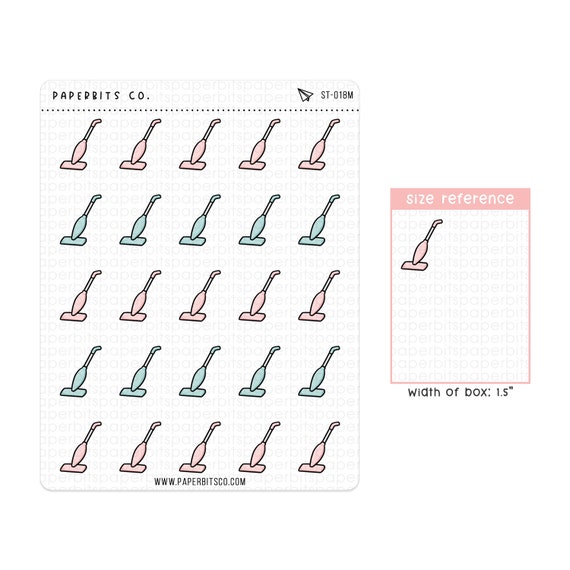 Cute Vacuum Icons ST-018 1 Sticker Sheet // for Planners | Etsy