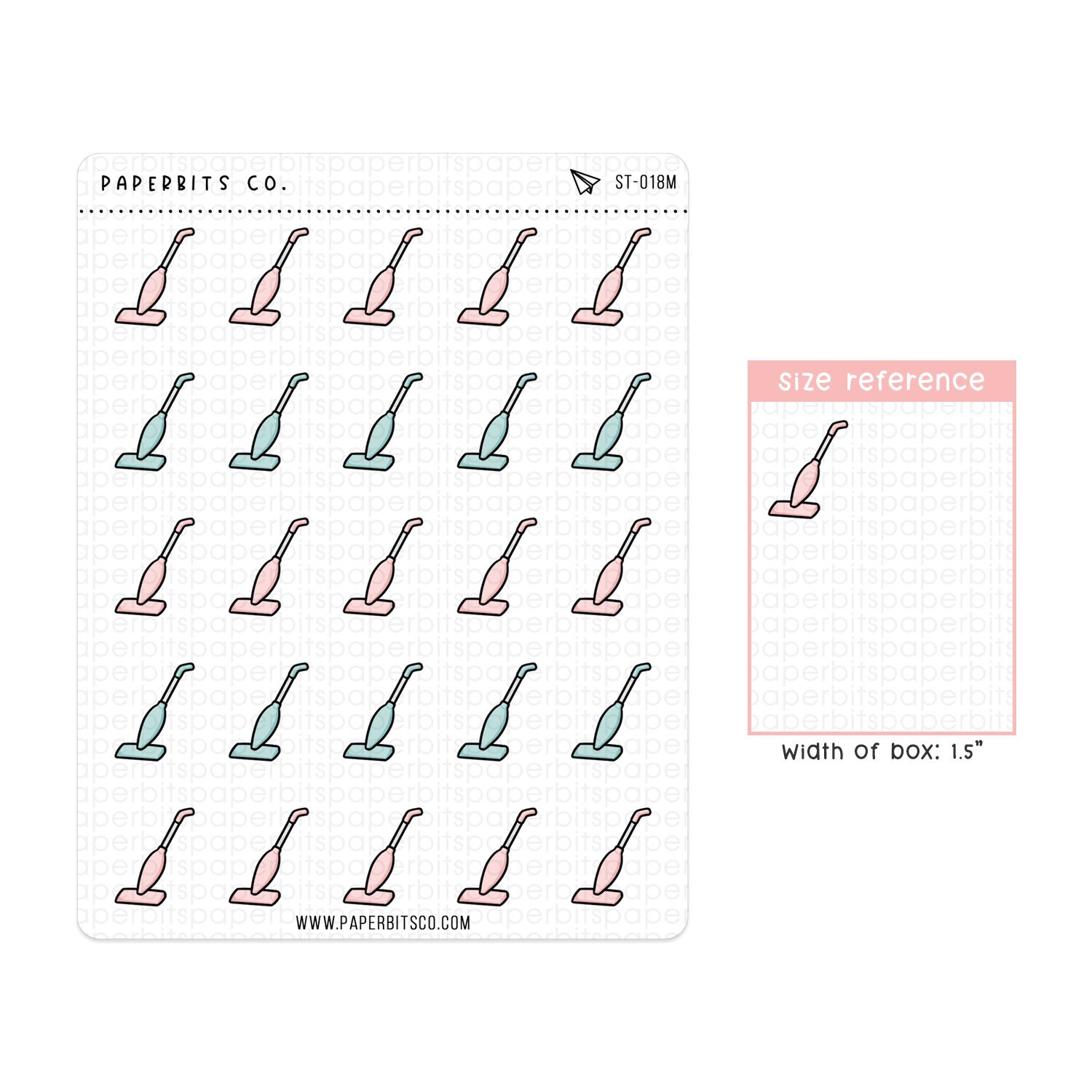 Cute Vacuum Icons (ST-018) - 1 Sticker Sheet // for Planners and Bullet ...