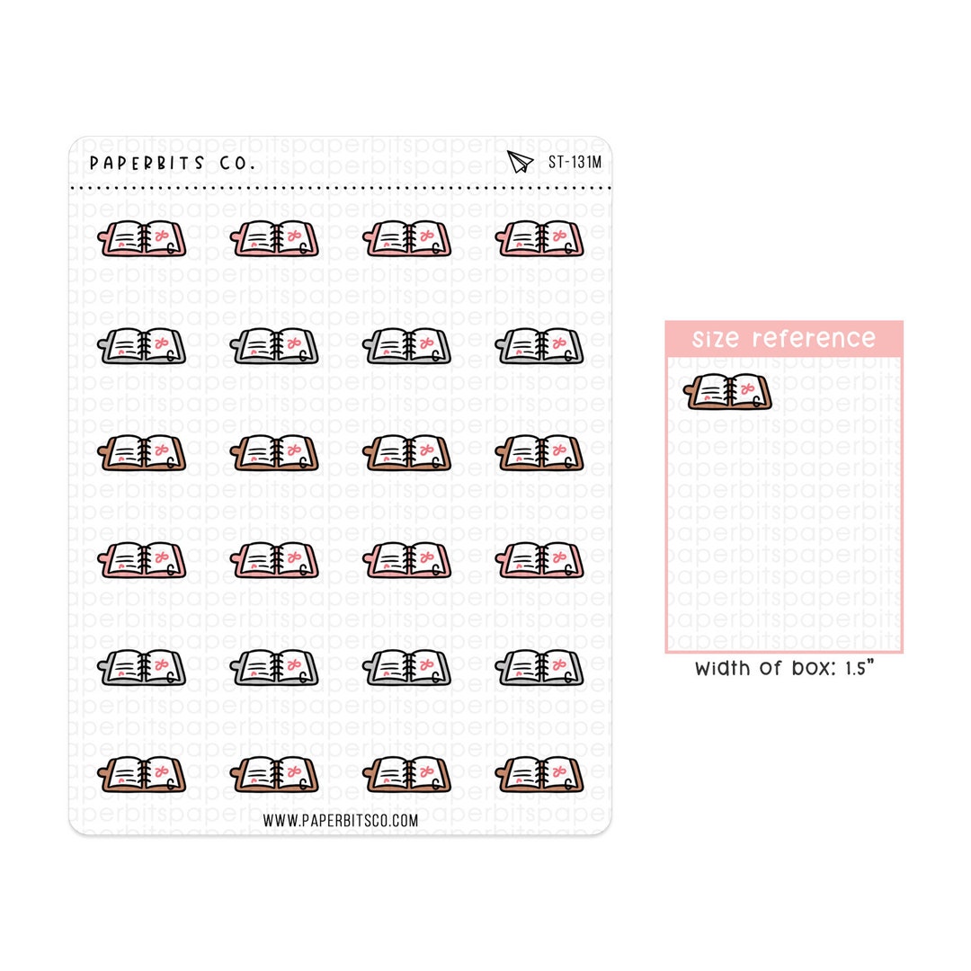 Cute Ring Planner Icons (ST-131) - 1 Sticker Sheet // for Planners and ...