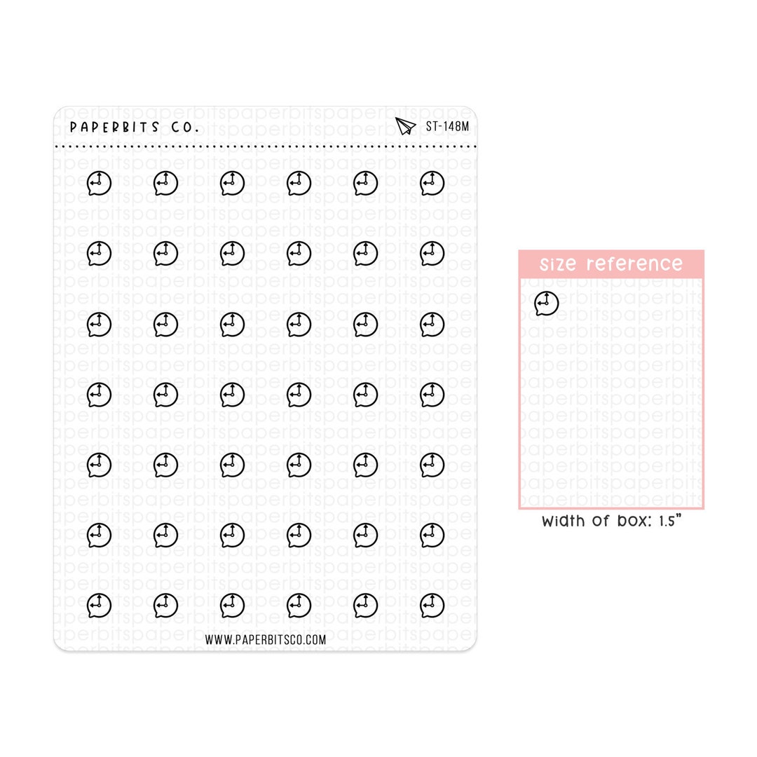 Cute Appointment Bubble Icons (ST-148) - 1 Sticker Sheet // for ...