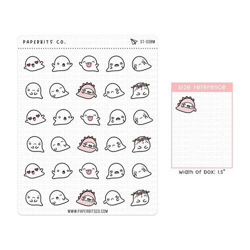 Kawaii Ghost Halloween Polymer Stamp | Etsy