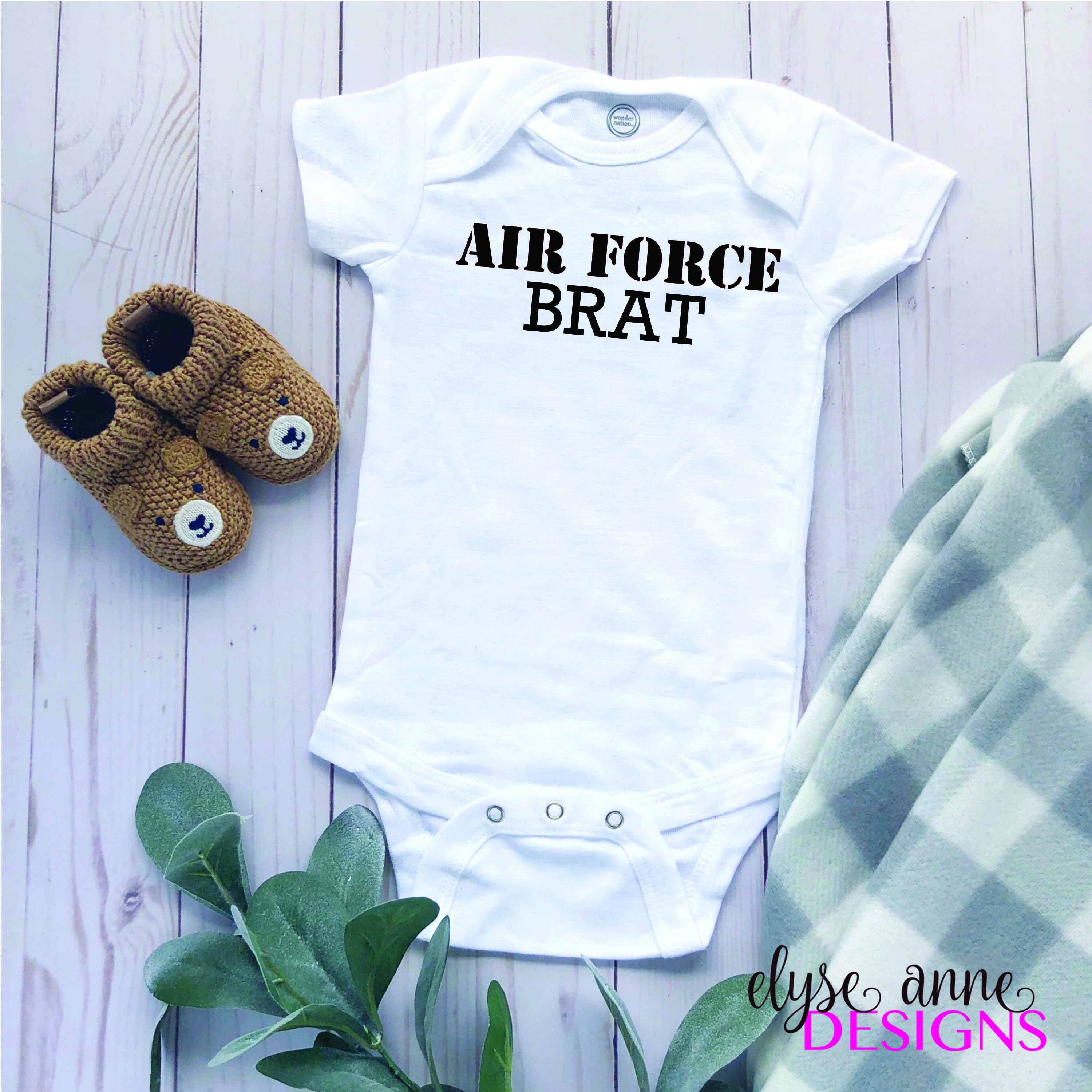 SVG/DFX Instant Download: Air Force Brat - Armed Forces Theme - Infant ...