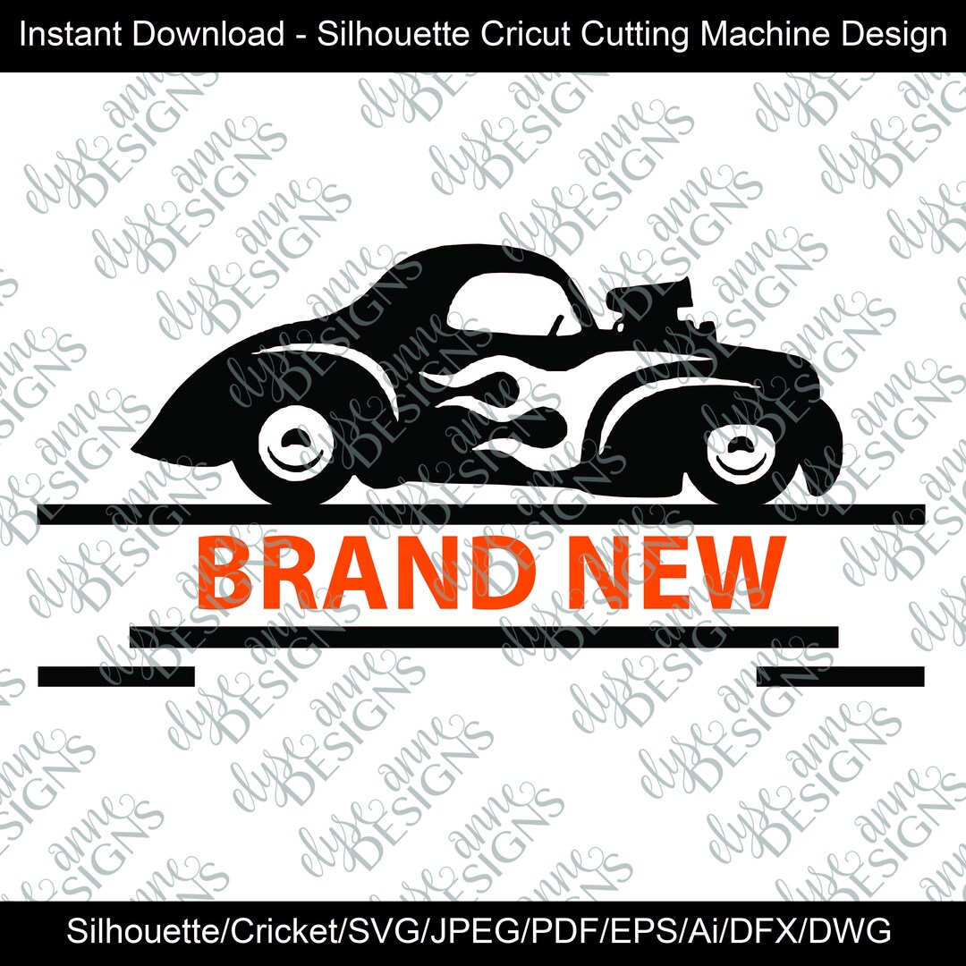 SVG/DFX Instant Download: Hot Rod Theme - Newborn Photos - Silhouette ...
