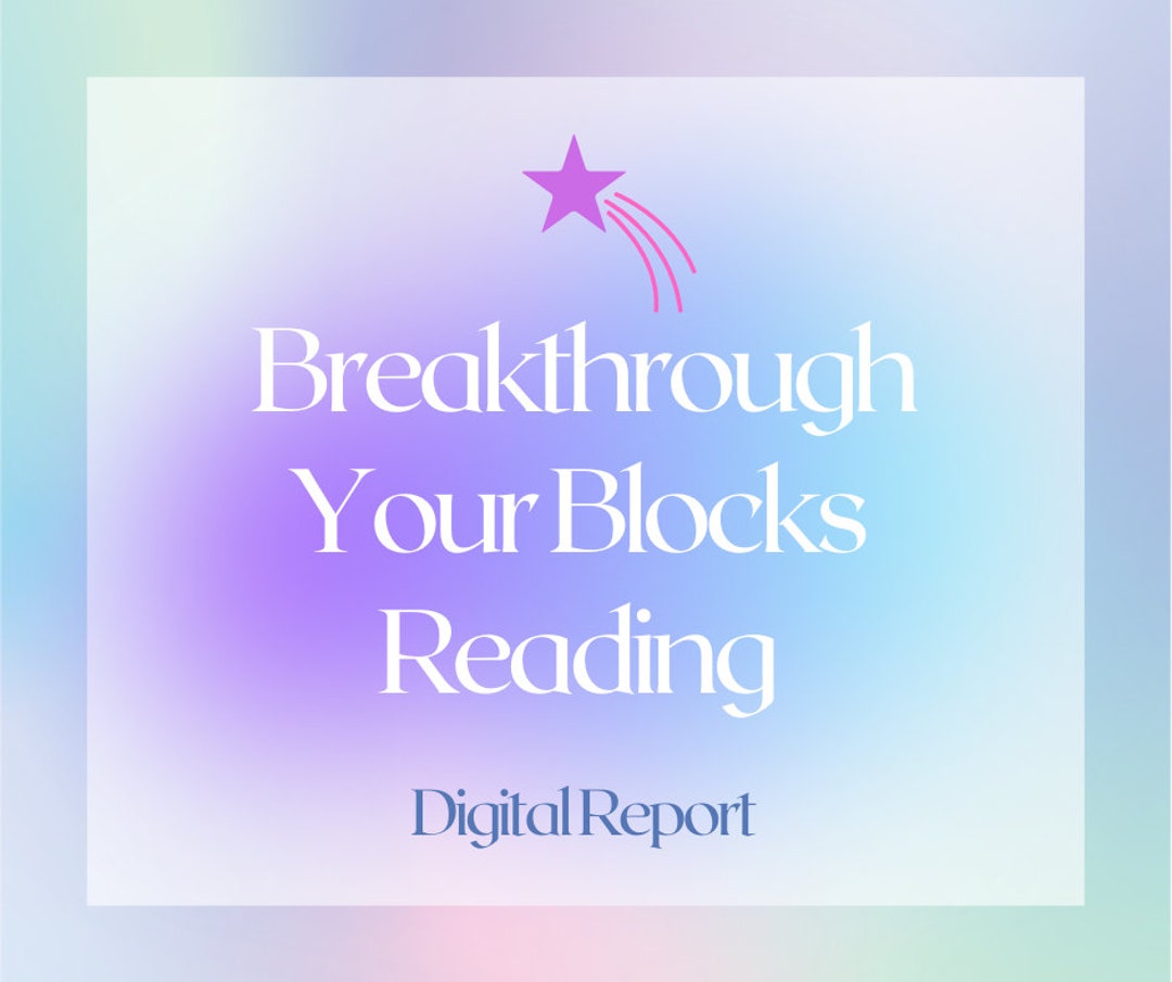 Breakthrough Your Blocks Reading - Etsy
