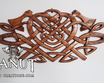 Celtic knot wood carving | Etsy