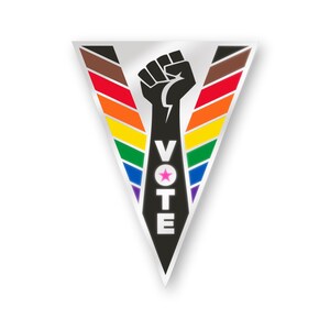 Vote Pin: Inclusive Rainbow PRIDE Edition -- Hard Enamel Pin -- Rainbow ...