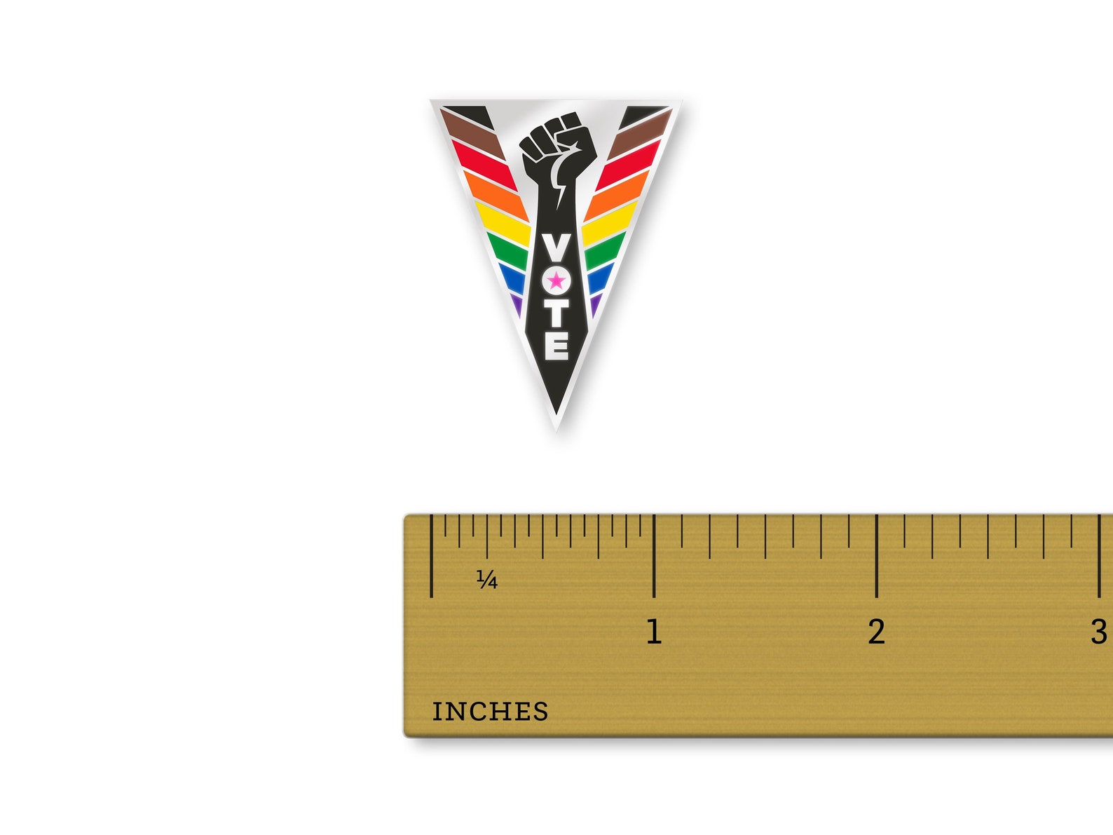 Vote Pin: Inclusive Rainbow PRIDE Edition Hard Enamel Pin | Etsy