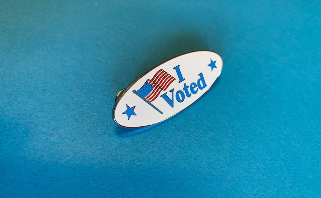 I Voted American Flag Pin-- Hard Enamel Pin -- Election Pin -- Vote Pin ...