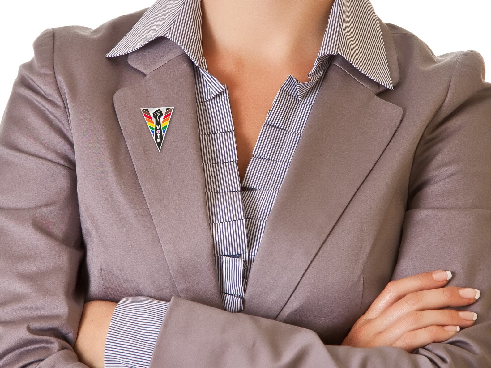 Vote Pin: Inclusive Rainbow PRIDE Edition Hard Enamel Pin | Etsy