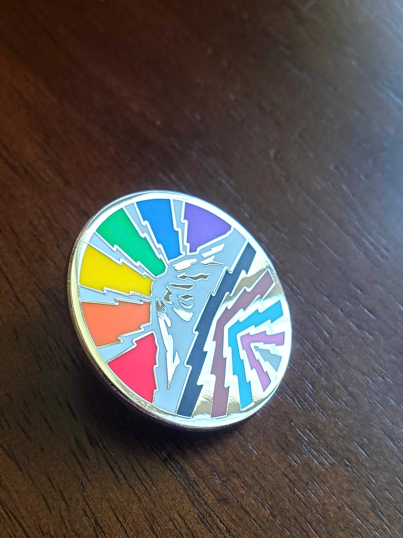 Rainbow Mountain Pin Progressive Rainbow Flag Pride Pin | Etsy