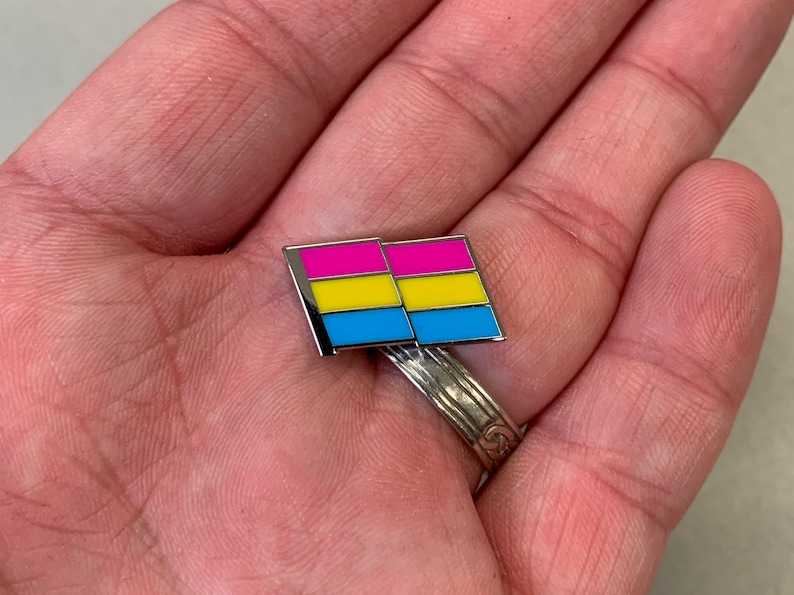 Pansexual Flag Pin Hard Enamel Pan Pride Lapel Pin - Etsy