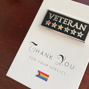 LGBT Veteran Pin -- Rainbow Veteran Pin -- Hard Enamel Pin -- LGBTQ ...