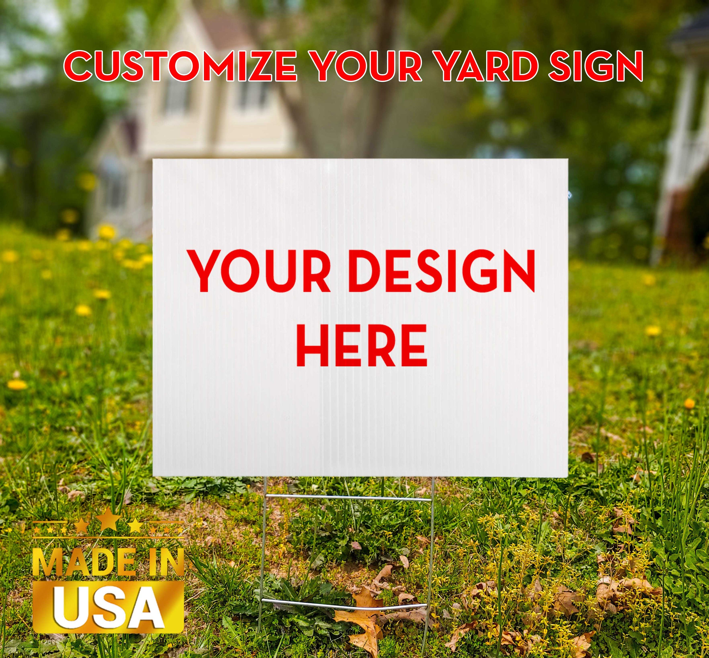 Customizable Full Color Yard Sign Printed Sign Yard Decoration Birthday