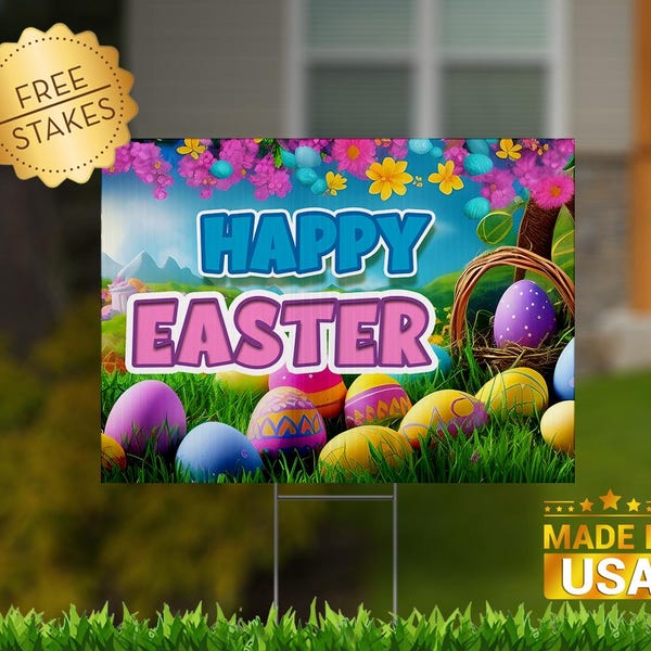 Easter Yard Signs - Etsy
