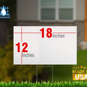 Custom Full Color 18x12 Yard Sign Printed Sign Yard Decoration Sign UV ...