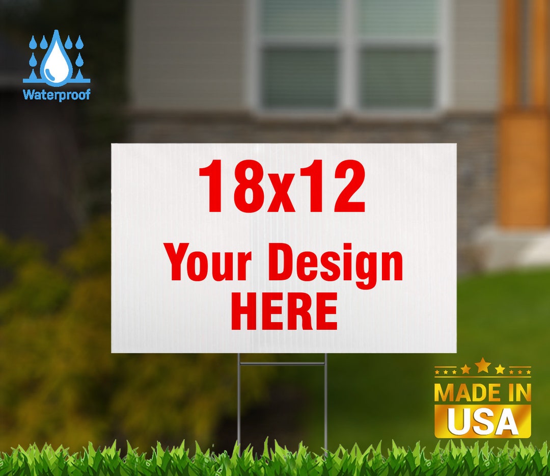 Custom 18x12 Yard Sign Printed Sign Yard Decoration Sign UV Print ...