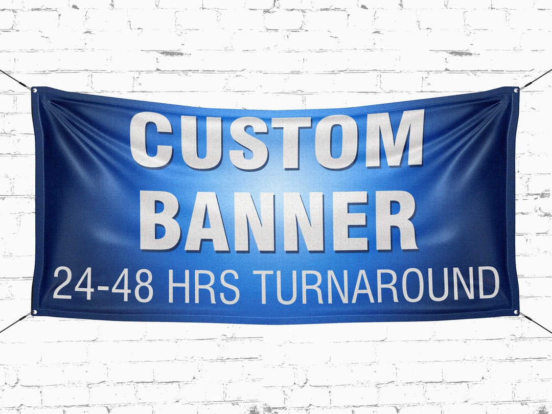 Custom Vinyl Banner: Full Color, Multi-size, Party & Business - Etsy