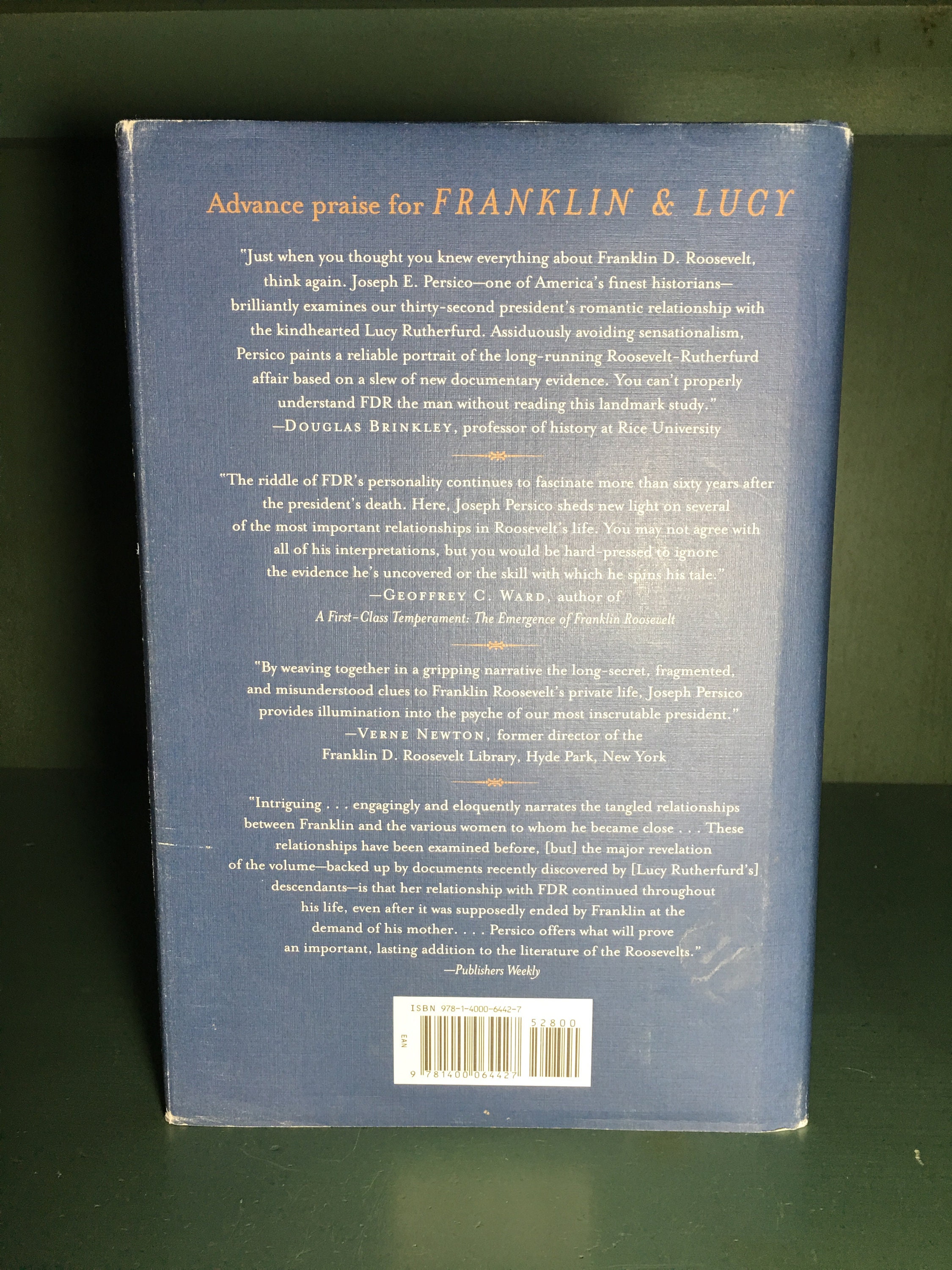 Franklin & Lucy by Joseph E. Persico Hardcover Jacketed Book - Etsy