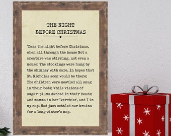 The Night Before Christmas Printable Christmas Sign Book - Etsy